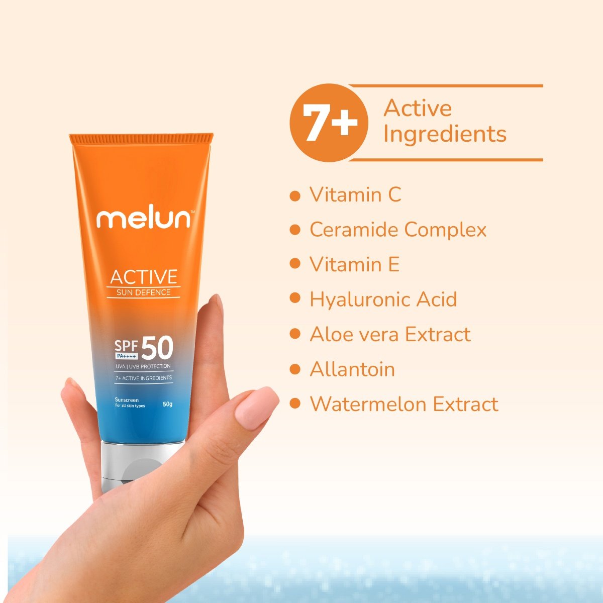 Active Sun Defence Ceramide Sunscreen, 50g – Melun